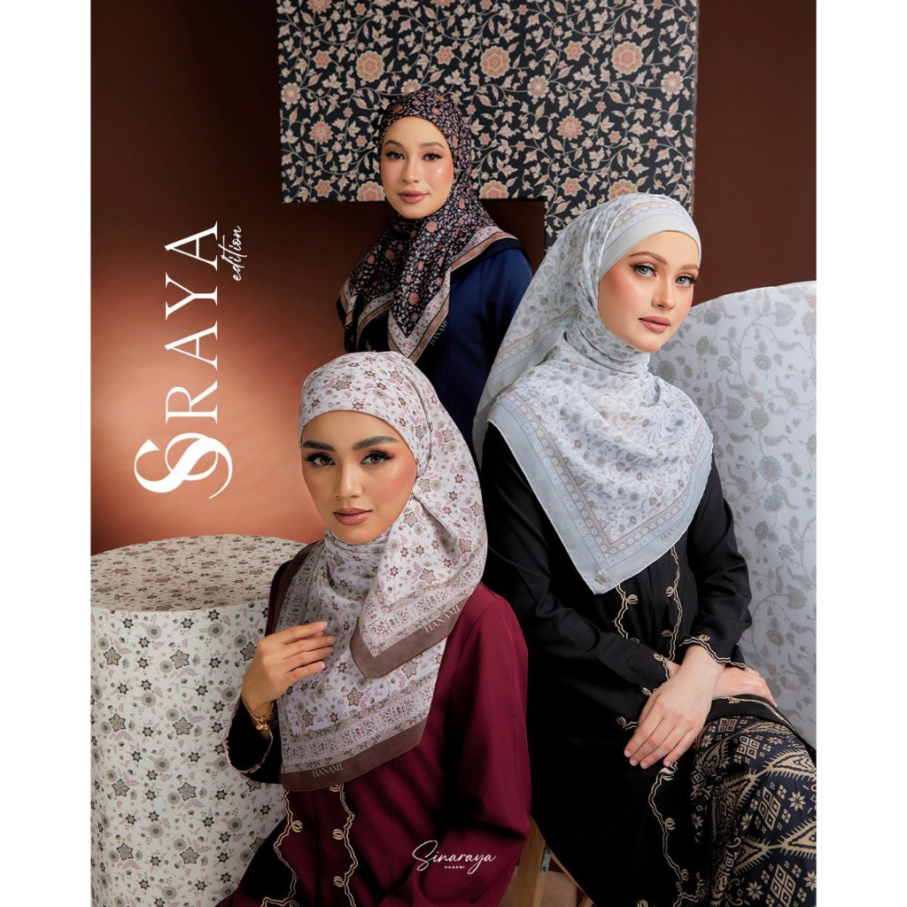 BAWAL SQUARE COTTON SORAYA SERI MANIS BIDANG 45 & 50 || HIJABS BY ...