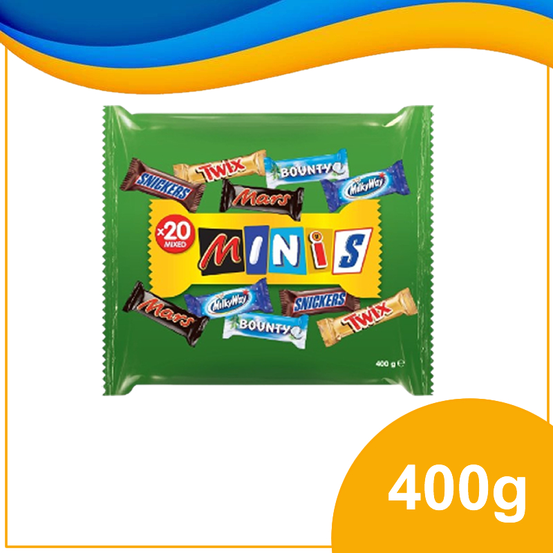 Mars Twix Bounty MilkyWay Snickers Mini Assorted Mix Chocolates Candies ...