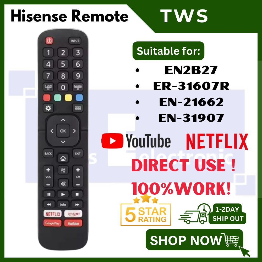 Remote control (For Hisense New Version LED/LCD TV)|hisense remote ...