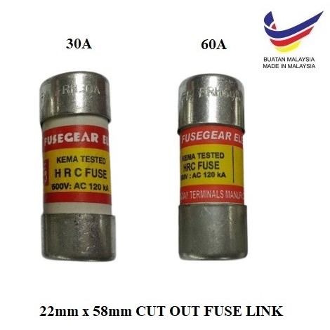 FUSEGEAR Cut Out Fuse 32A / 63A / 100A HRC Fuse Link Cut Out Fuse ...