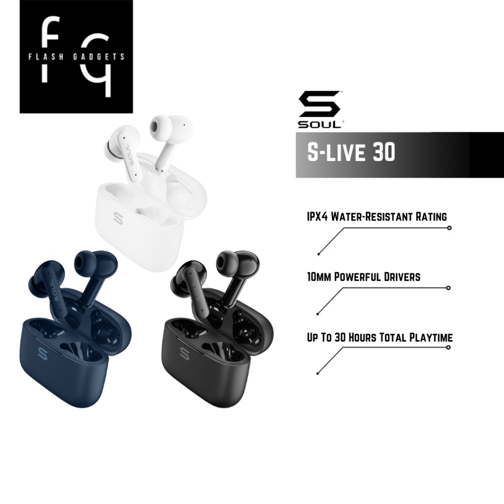 Soul S-LIVE 30 Premium Low Latency True Wireless Earbuds with Call ...