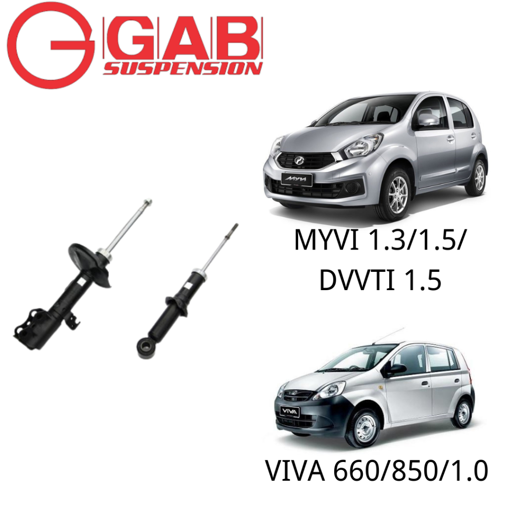 Original GAB Super Absorber-FRONT&REAR GAS/OIL MYVI 1.3/1.5(05-17),VIVA ...