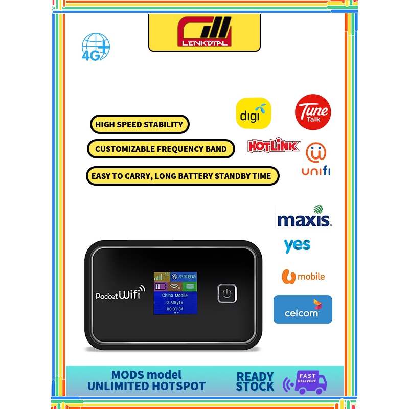 MOD Ready Stock portable MODs modem 4G Data Network Pocket Size Mifi 4g ...