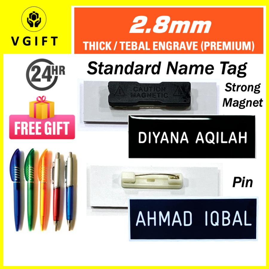 Name Tag Magnet Name Tag Pin Guru Epoxy Custom Sekolah Magnet NameTag ...