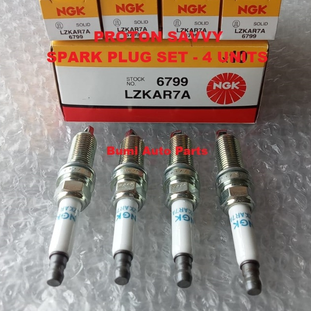 Proton Savvy Spark Plug Original NGK Spark Plug LZKAR7A Set ( 4 Units ...