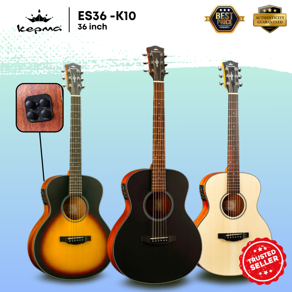 KEPMA ES36EQ , 36 inch (3/4) Travel Portable Acoustic Guitar with ...