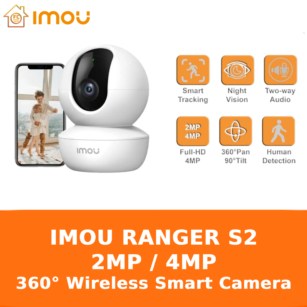 IMOU Ranger S2 2MP/4MP Wireless Smart Camera CCTV with AI Human ...