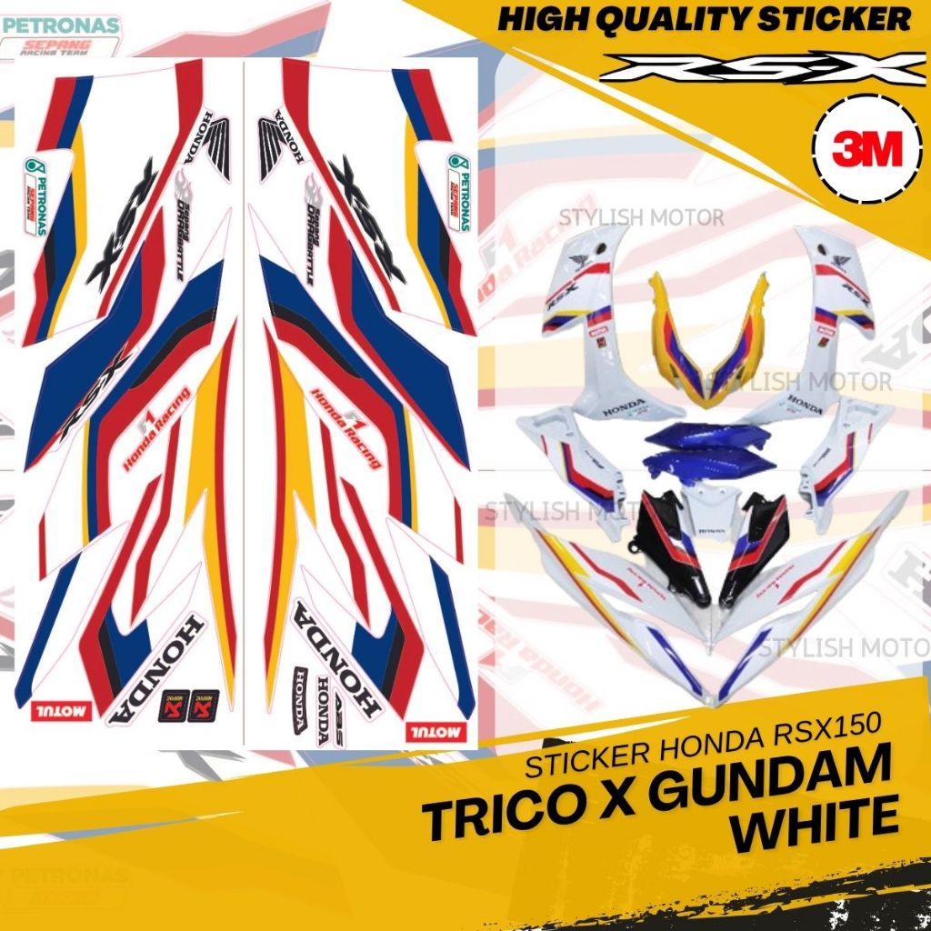 Stripe Honda Rsx 150 [ 3M Sticker ] Trico X Gundam Motorcycle Sticker ...