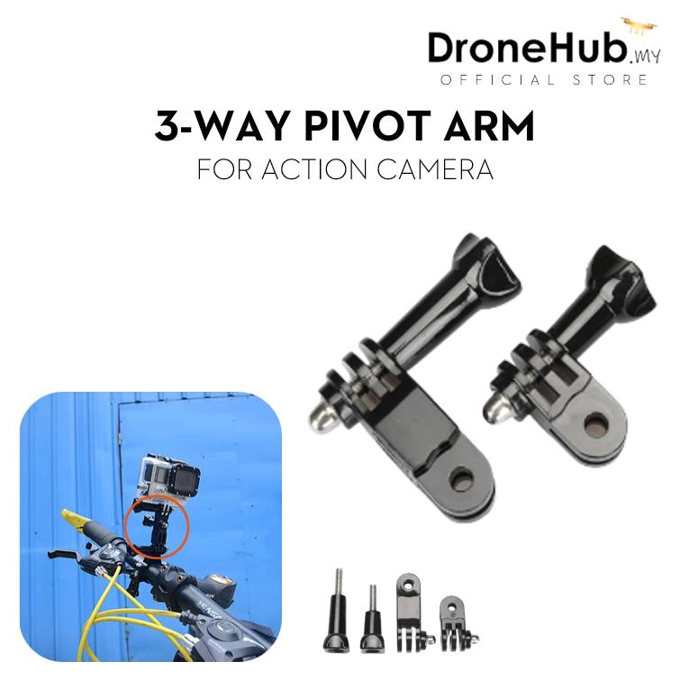 3-Way Adjustable Extension Pivot Arm Adjustable For Action Camera ...
