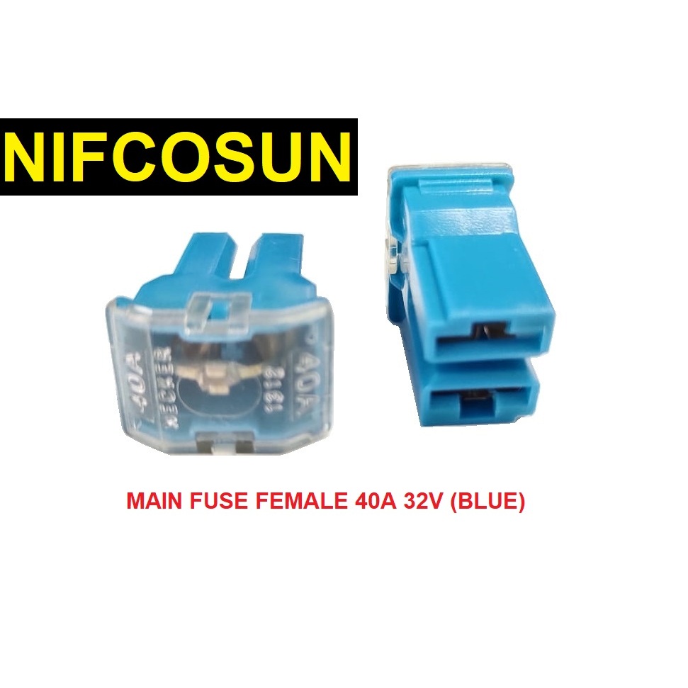 [READY STOCK] AUTOMOBILE CAR MAIN FUSE FEMALE 40A 32V (BLUE) | Shopee ...