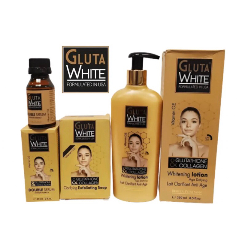 DA Gluta White Glutathione & Collagen Lightening Set (Lotion Soap,oil ...