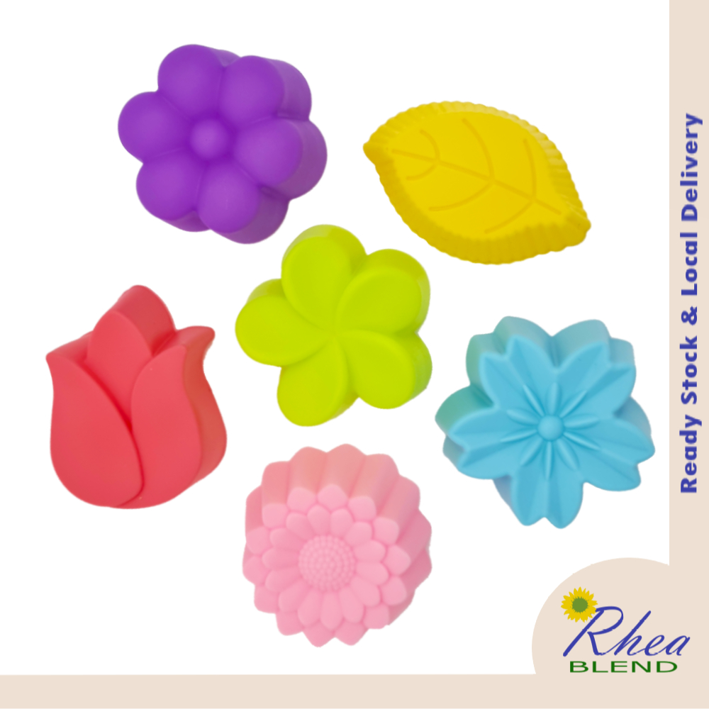 Acuan Bunga Kuih 6PCS Flower Silicone Mould 5cm/6cm Gerbera Sakura ...