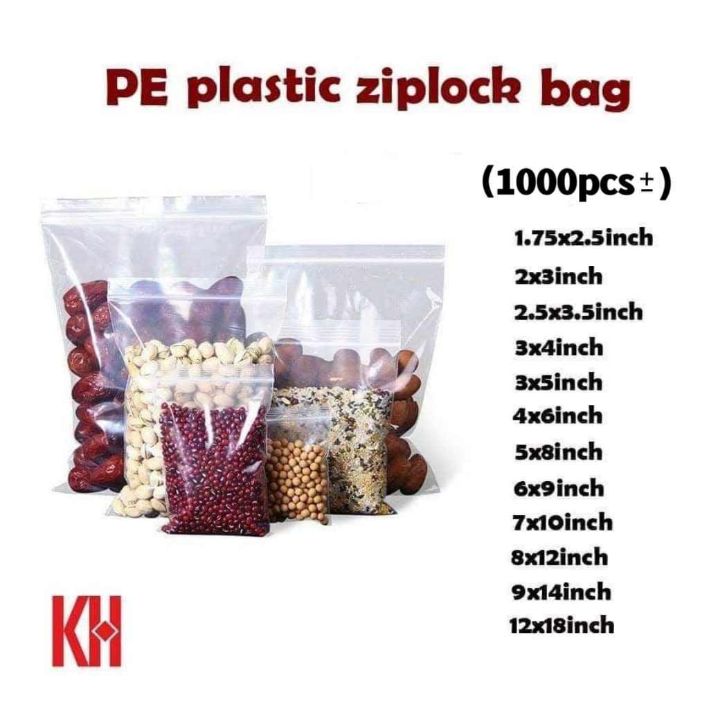 (1000pcs±) Thick Quality Zip Lock Bag / Zipper Bag / PE Plastic ...