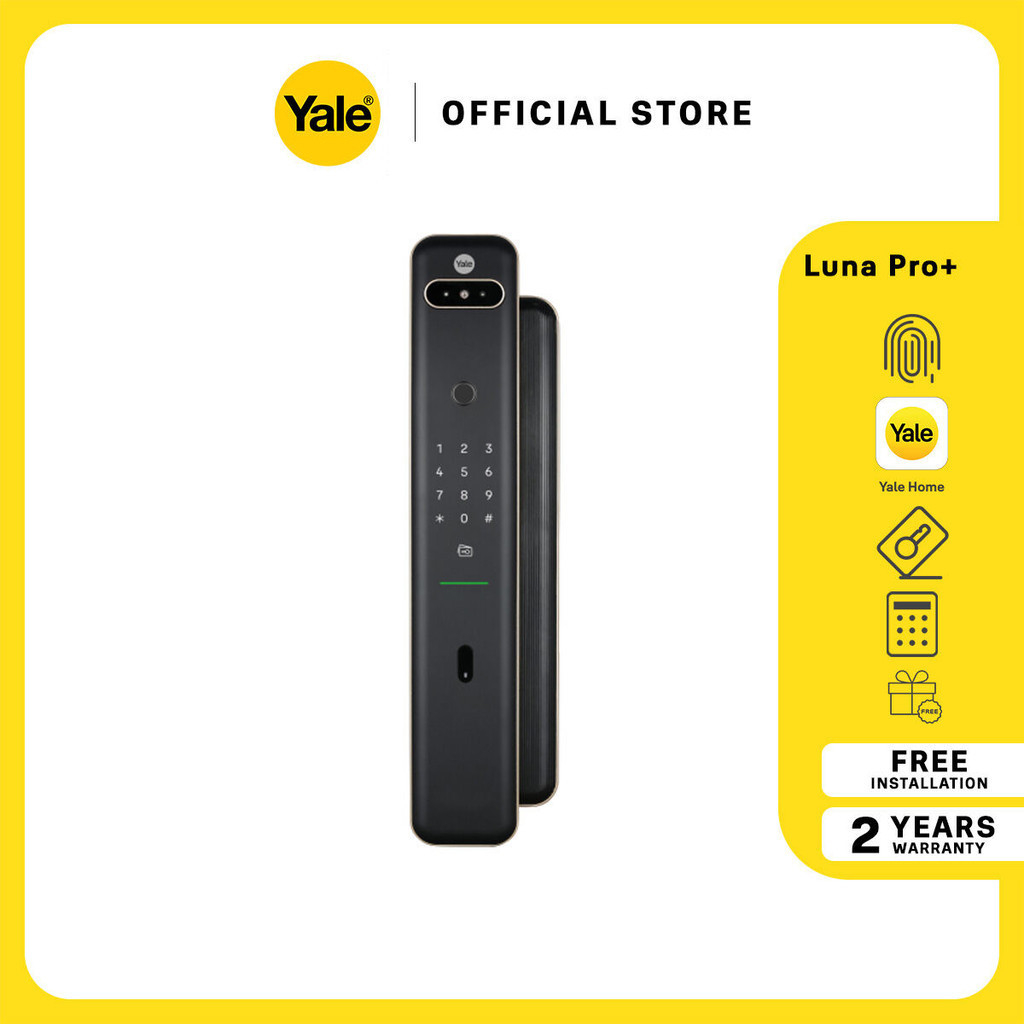 Yale Luna Pro+ Push Pull Mortise Smart Door Lock - Face Recognition ...