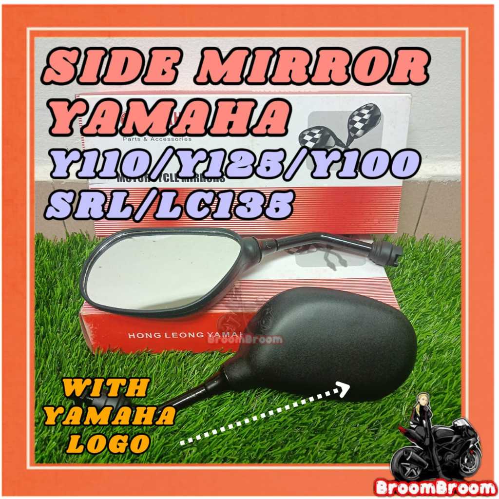 READY STOCK!!! YAMAHA SIDE MIRROR CHROME BLACK Y15 LC135 NVX155 SRL115 SRL110 Y100/FZ150 /EGO-S ...
