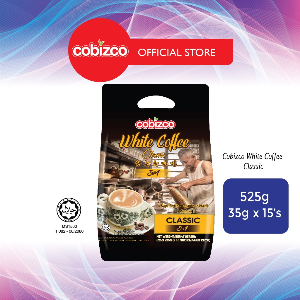 COBIZCO White Coffee Classic 3in1 525g (35g x 15's) | Shopee Malaysia