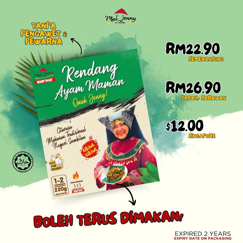 Rendang Ayam Maman Mak Jenny ~ Acar Buah Ikan Masin | Shopee Malaysia