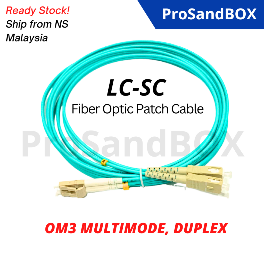 LC-SC OM3 Multimode Fiber Optic Patch Cable - 3m, 10m, 10Gbps, Duplex, SCLC, LCSC, CCTV, FTTH ...