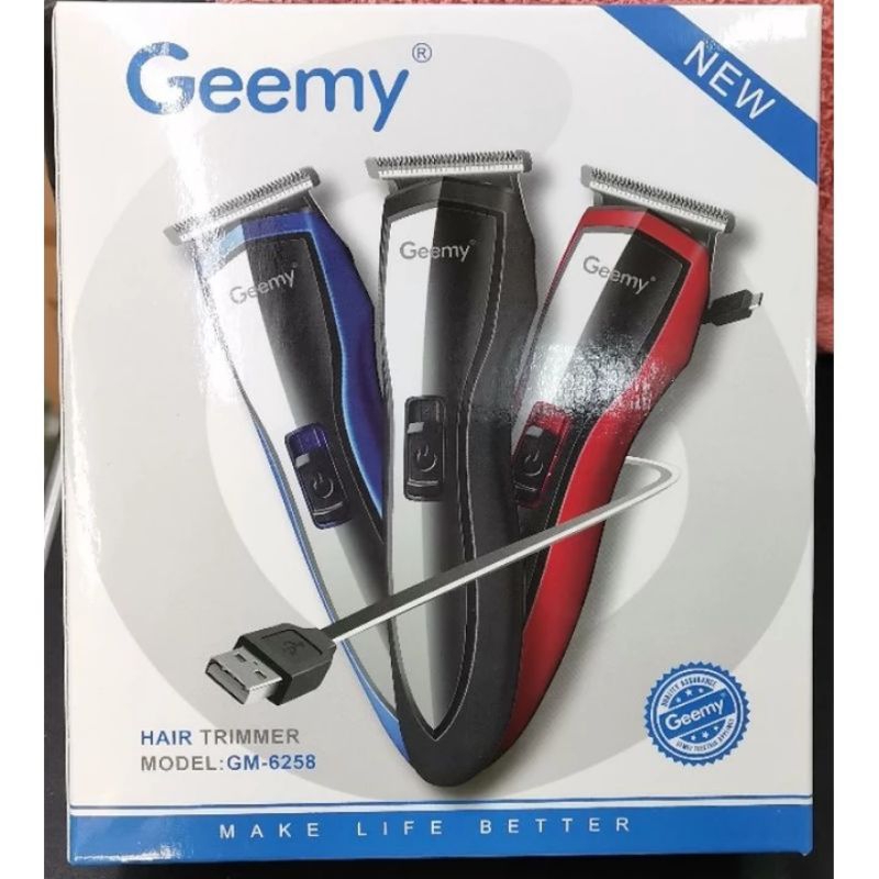 New Geemy GM 6258 Hair Trimmer with 3 combs and USB rechargeable geemy ...