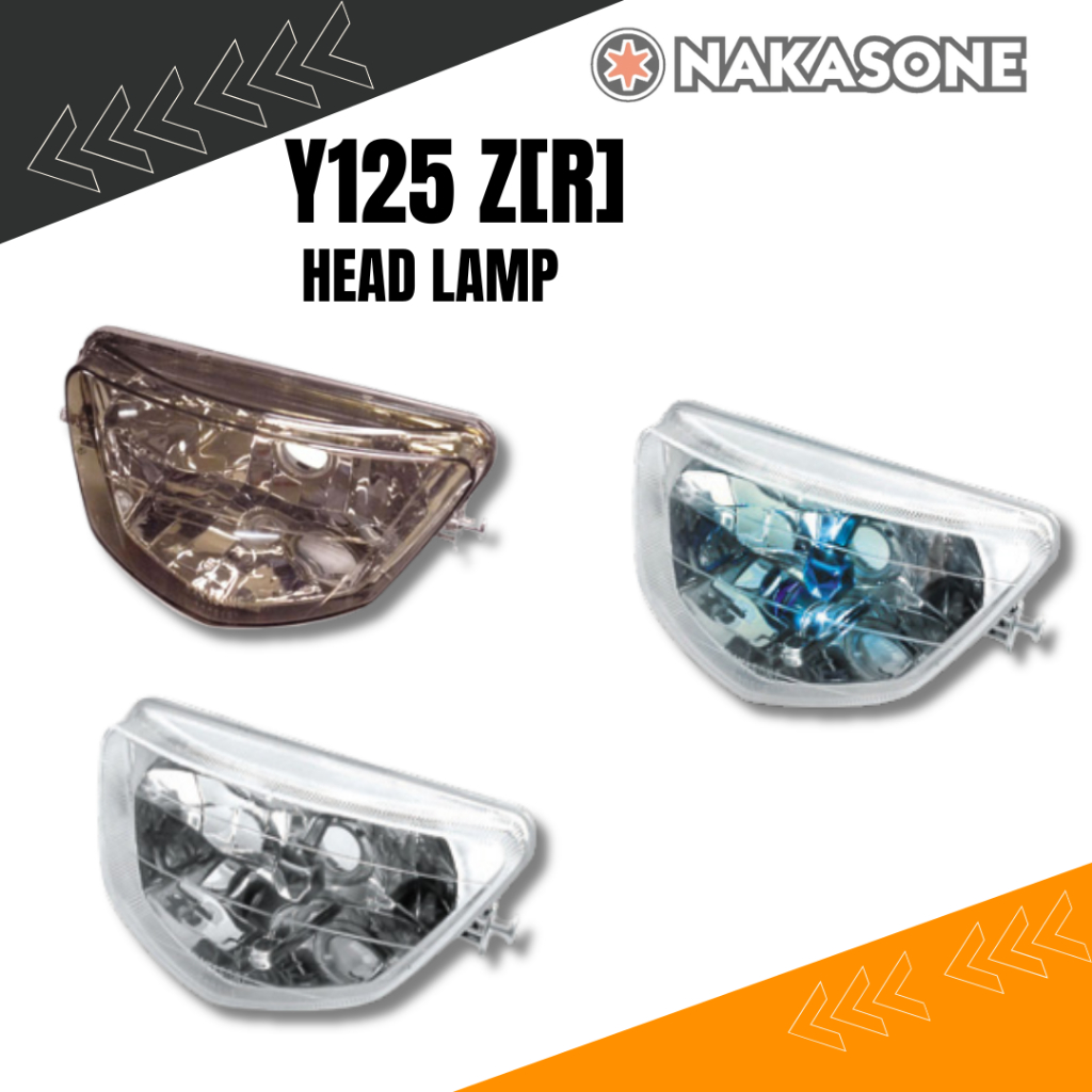 YAMAHA Y125 Z[R] HEAD LAMP UNIT DIAMOND [BLUE] [CHROME] [SMOKE] LAMPU ...