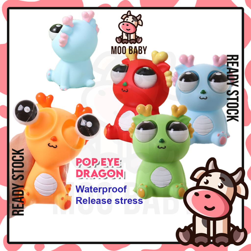 Moo Baby Pop Eye Dragon Squishy Toy Squeeze Toy Stress Toy Mainan Squishy Cute Kids Toy Stress ...