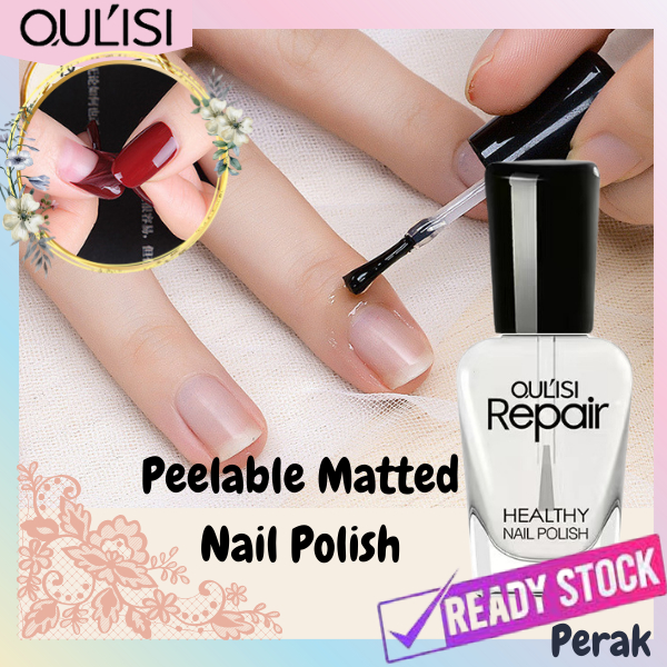 OULISI Matte Peelable Nail Polish Base Topcoat Nutrient & Polish Care ...