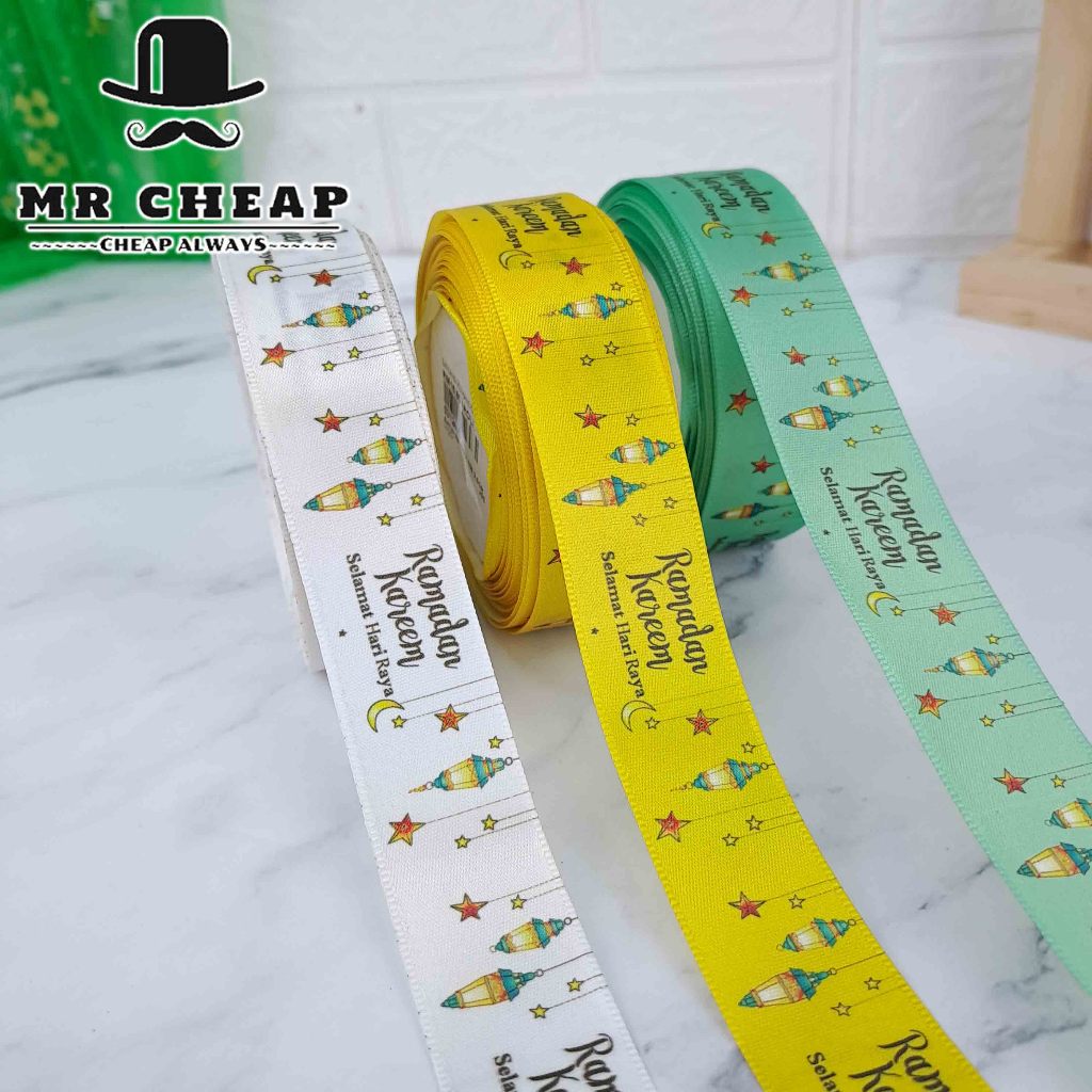 [ 7 Color ] Satin Ribbon Selamat Hari Raya Aidil Fitri 2024 | Shopee ...