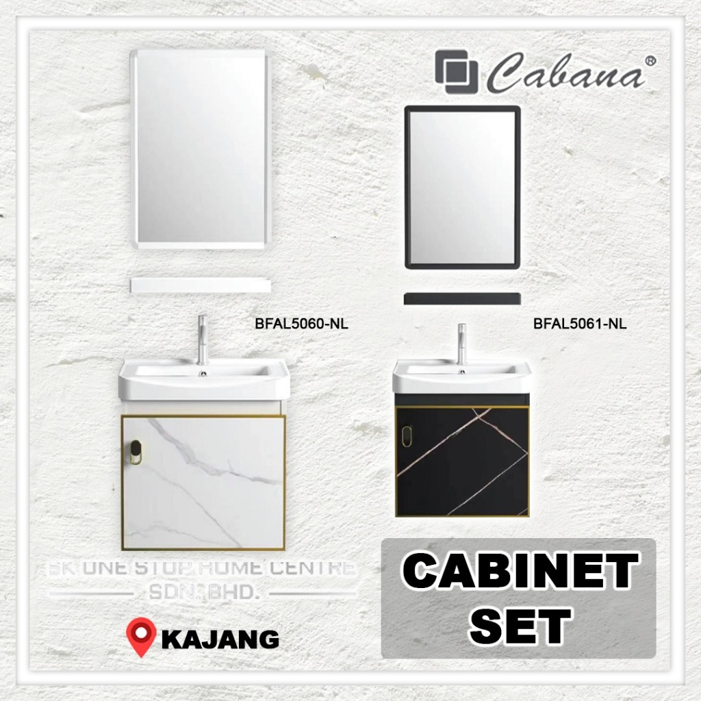 CABANA Aluminum Water Proof White Bathroom Basin Cabinet with Mirror ...