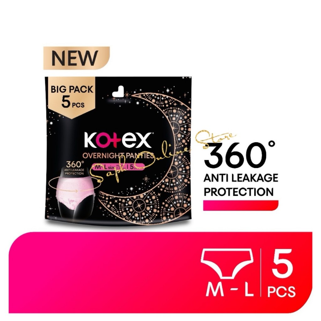 KOTEX / LIBRESSE Overnight Panties 360° Anti Leakage Protection / Pad ...