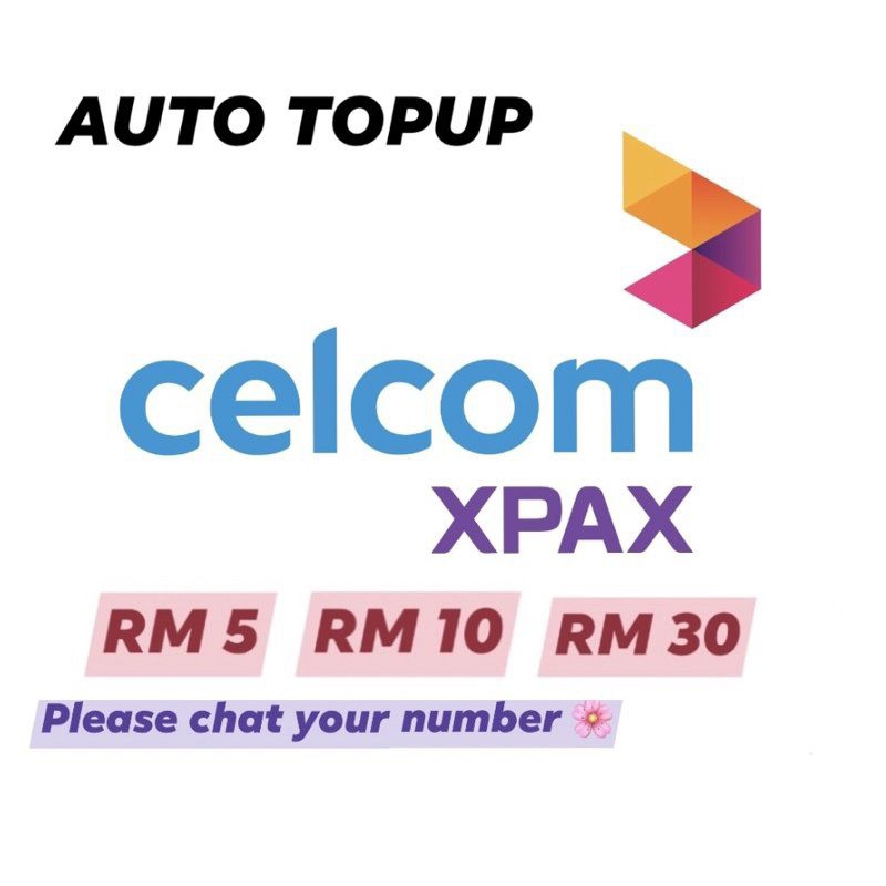 Topup Prepaid Reload Celcom XPAX | Shopee Malaysia