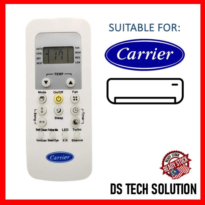 CARRIER AIRCOND REMOTE CONTROL [M'SIA STOCK] AIR COND AIR CONDITIONER ...