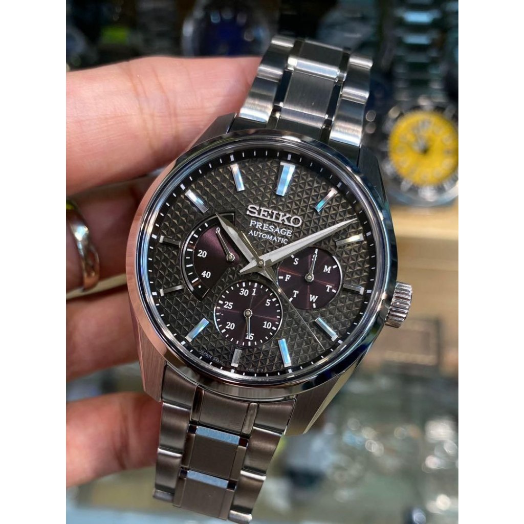 Seiko SPB307J1 PRESAGE Sharp Edged "Kurotobi" Russet Series men's watch ...