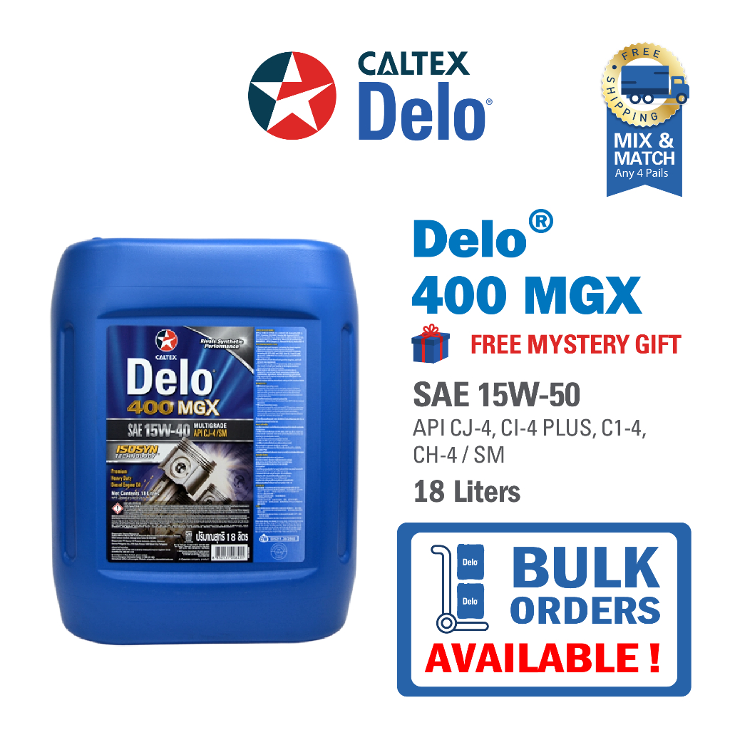 Delo MGX 400 SAE 15W40 Diesel Engine Oil (18L) | Shopee Malaysia