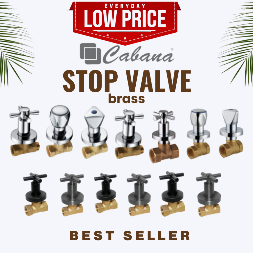 CABANA Stop Valve 1"/ 1/2" 3/4" Brass Quarter Turned /Full Turned ...