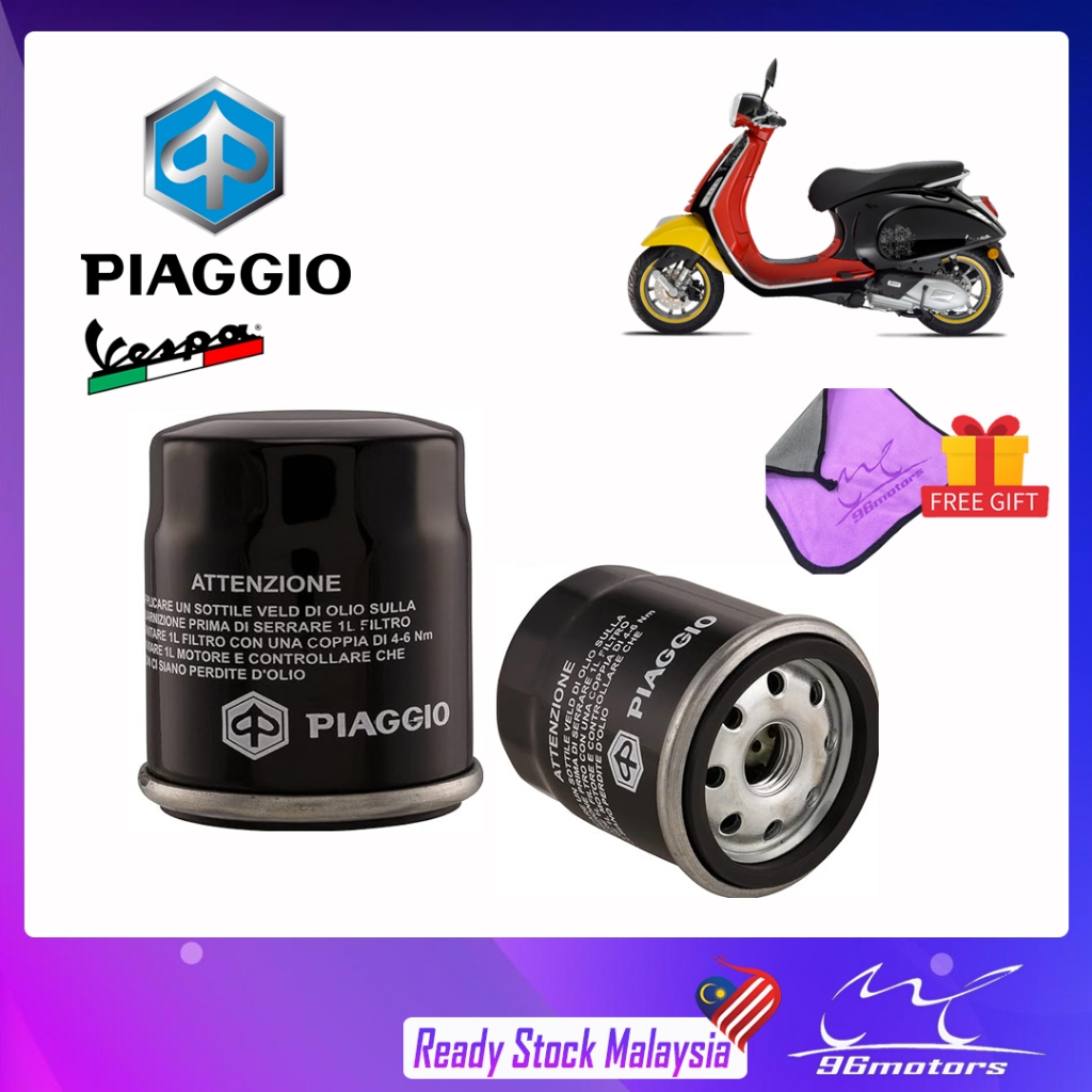 Piaggio Vespa Oil Filter Genuine For 125-300/Vespa Sprint150 ...
