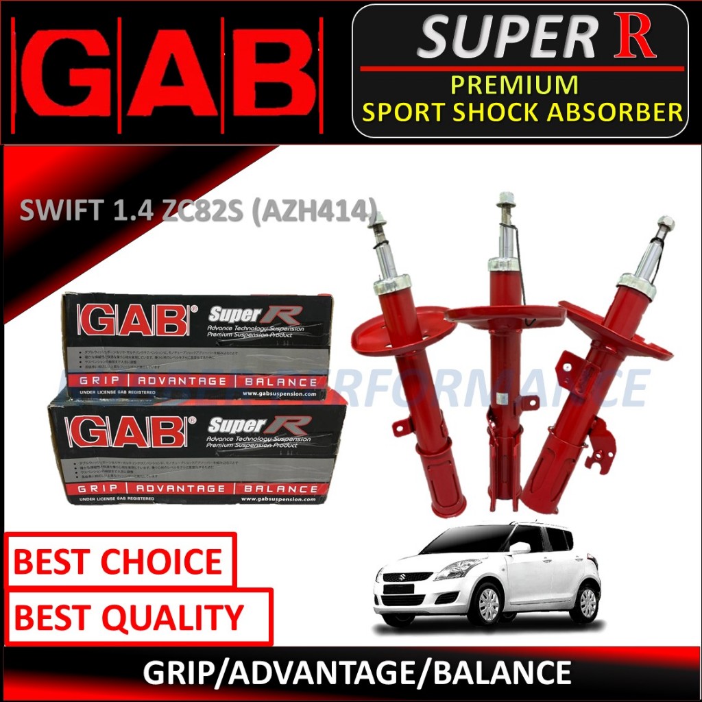 SET ORIGINAL GAB SUPER R ABSORBER DEPAN/FRONT ABSORBER / REAR ABSORBER ...