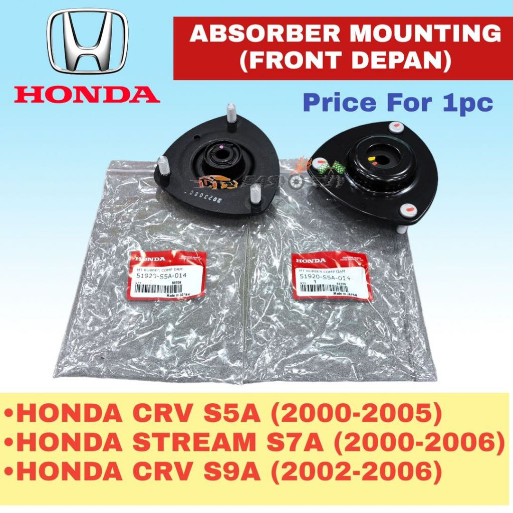 ORIGINAL JAPAN HONDA ABSORBER MOUNTING (FRONT DEPAN) - HONDA CR-V CRV S5A S9A / STREAM S7A 51920 ...