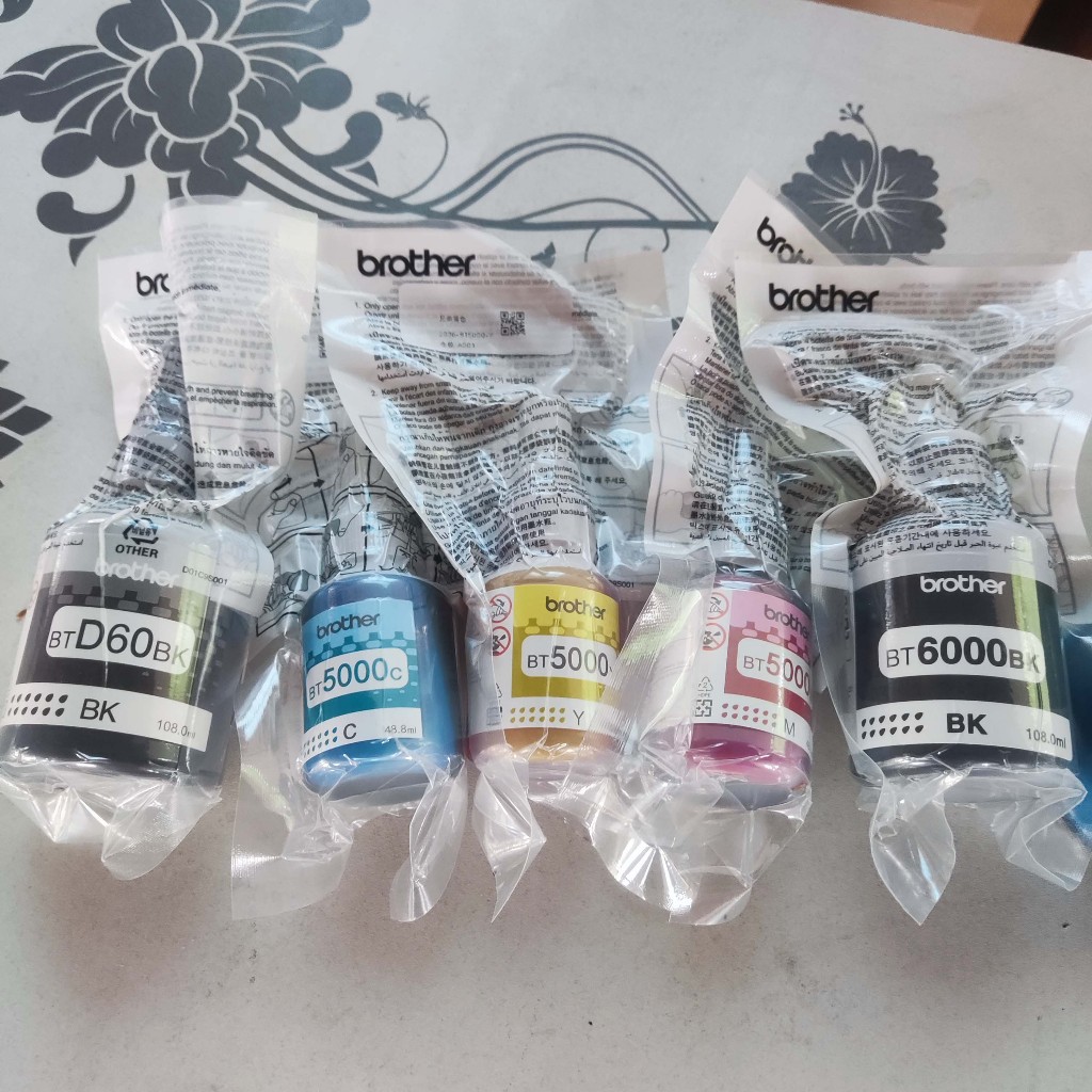 Brother Original BT6000BK BT5000 Black Cyan Magenta Yellow Refill Ink ...
