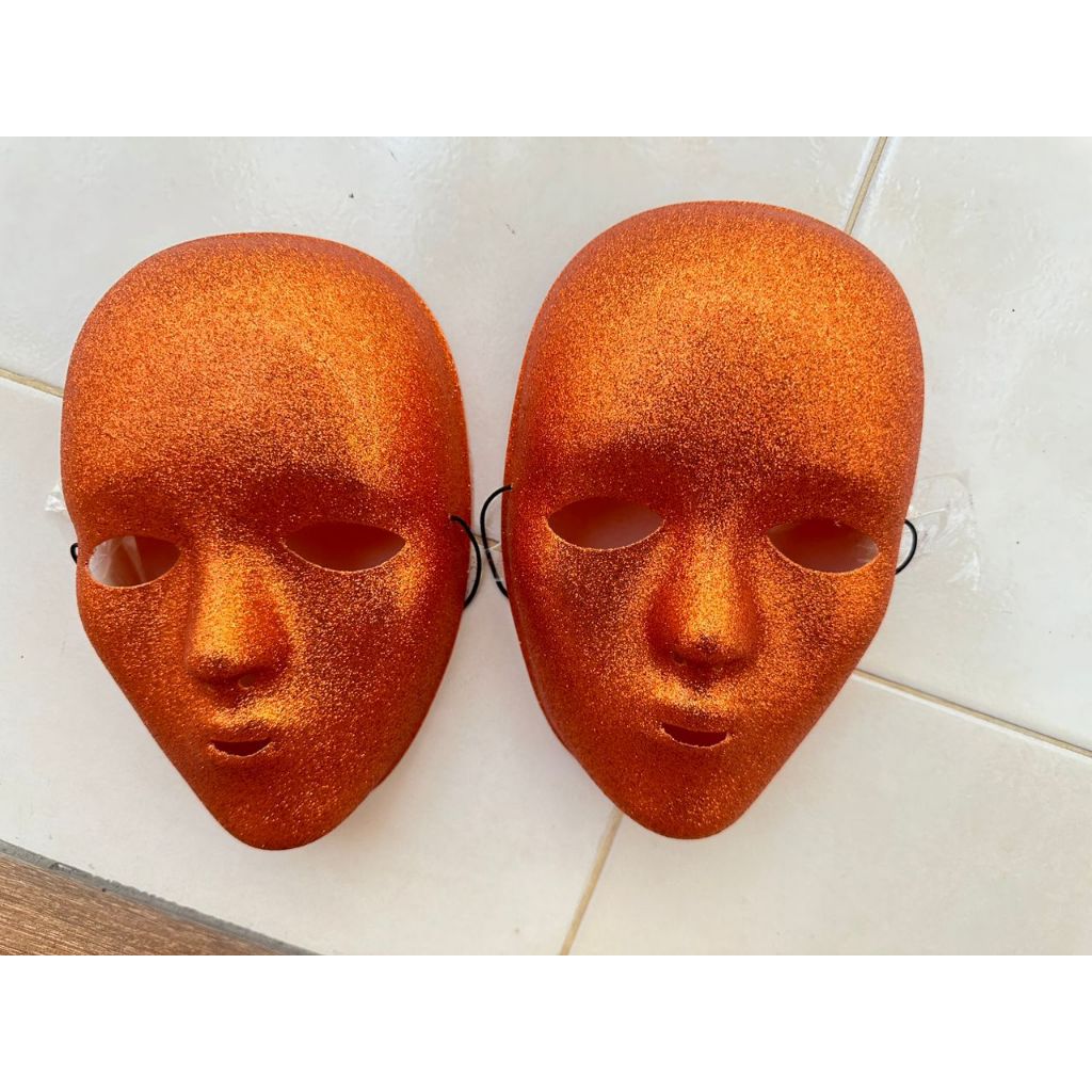 Cartoon Mask - Mask Glitter Copper 派对面具铜色亮片面具 Plastic Party Mask Topeng ...