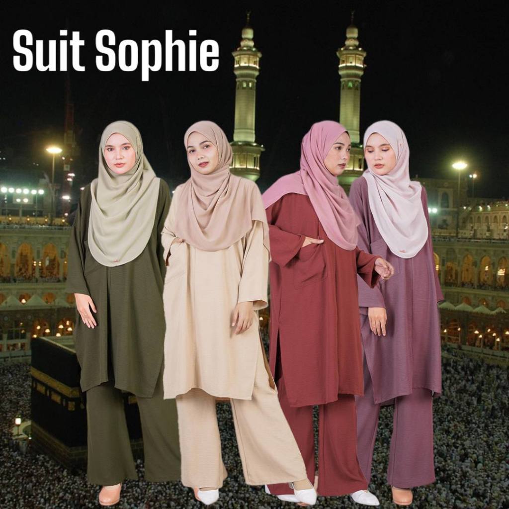 [SALE] Suit Muslimah Sophie,Suit Muslimah Ironless,Suit,Jubah Seluar ...