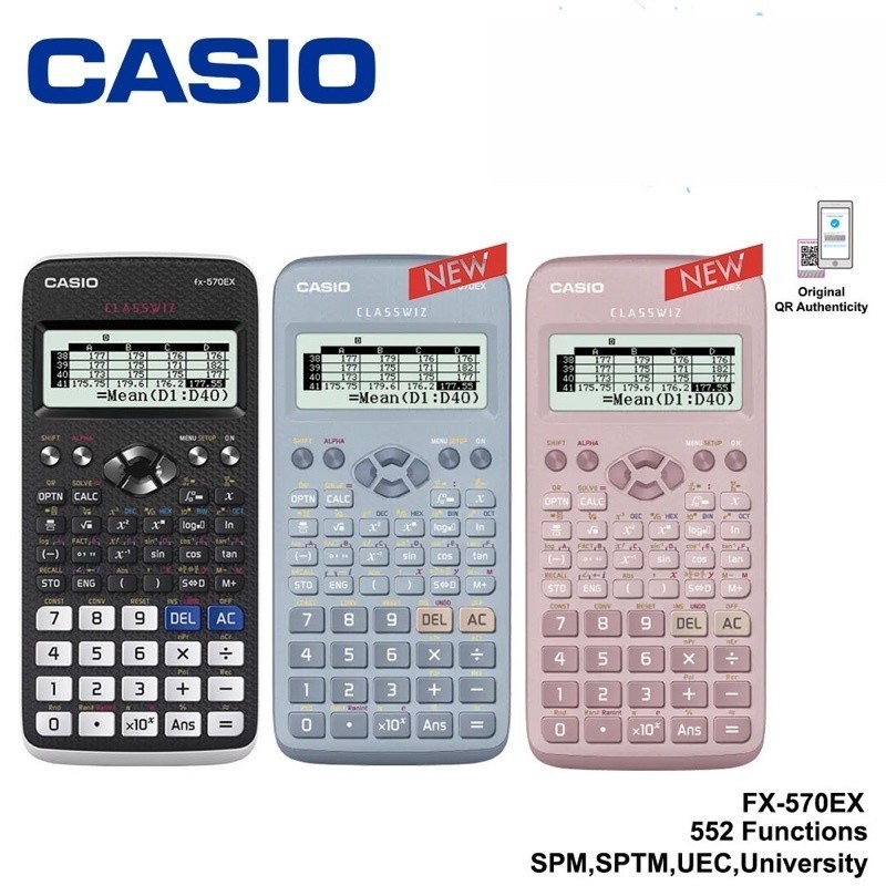 Casio Scientific Calculator kalkulator saintifik FX-570EX/FX-570MS/FX ...