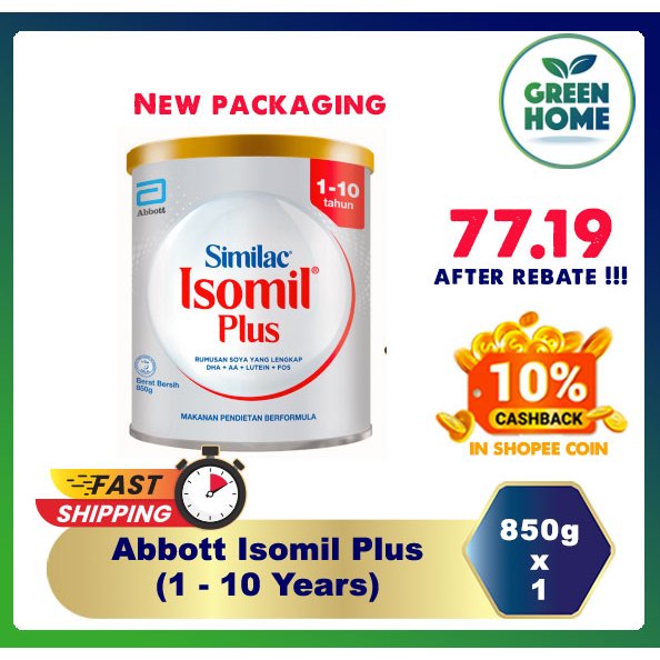 From RM77.19 after rebate (Abbott Isomil Plus 1-10 Years 850g x 1 ...