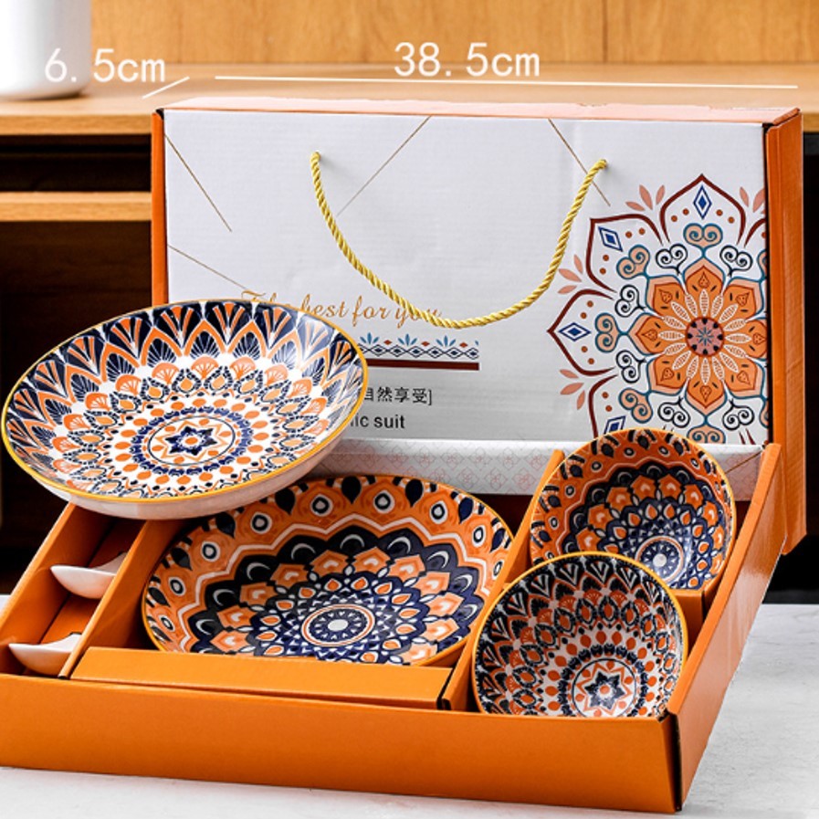 AZUKI Ceramic Dinnerware Gift Set With Box Bowl Set Mangkuk Pinggan ...