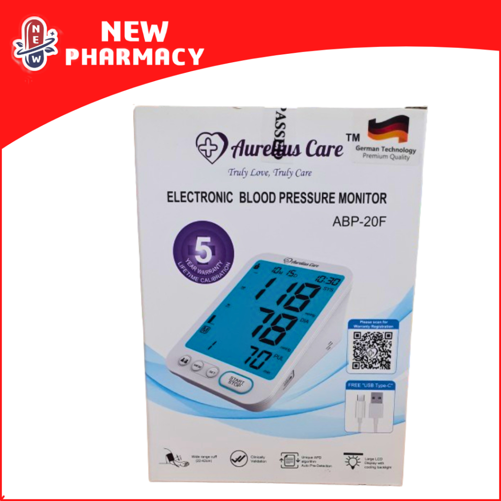 Aurelius Care Electronic Blood Pressure Monitor ABP-20F | Shopee Malaysia