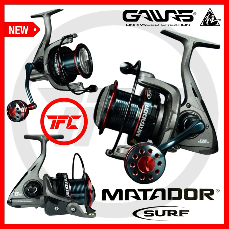 GAWAS MATADOR SURF 6500 SW Surfcast Spinning Reel 6500SW Beach Casting ...