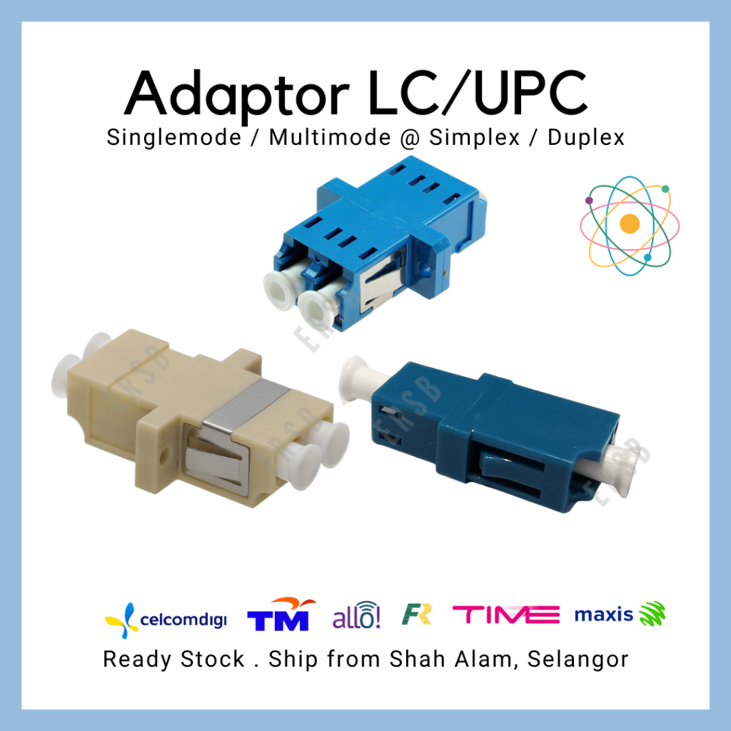 Adaptor LC/UPC - LC/UPC SingleMode Simplex Duplex Singlemode Multimode Fiber Optic Adapter SM DX ...