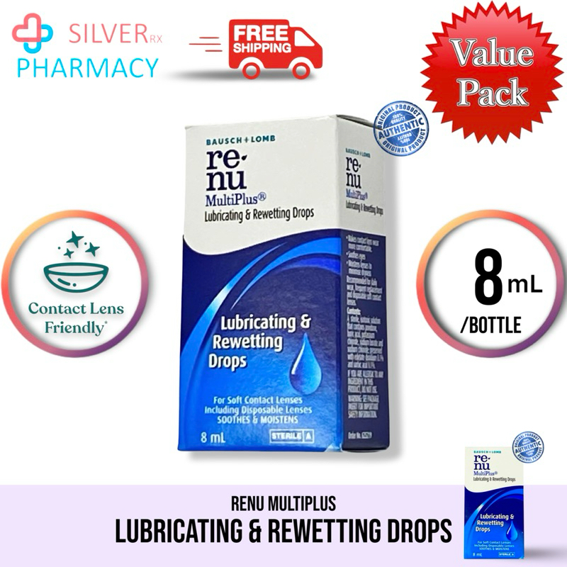 [Exp 07/2025] Bausch & Lomb Re-nu MultiPlus Lubricating & Rewetting Eye ...