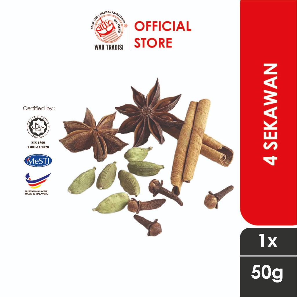 REMPAH 4 SEKAWAN ( KAYU MANIS, BUAH PELAGA, BUNGA LAWANG & BUNGA ...