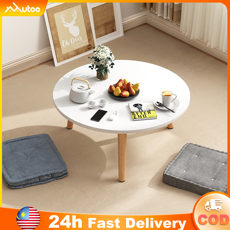 MT Round Table Tatami Tea Table Bay Window Side Table Small Coffee ...