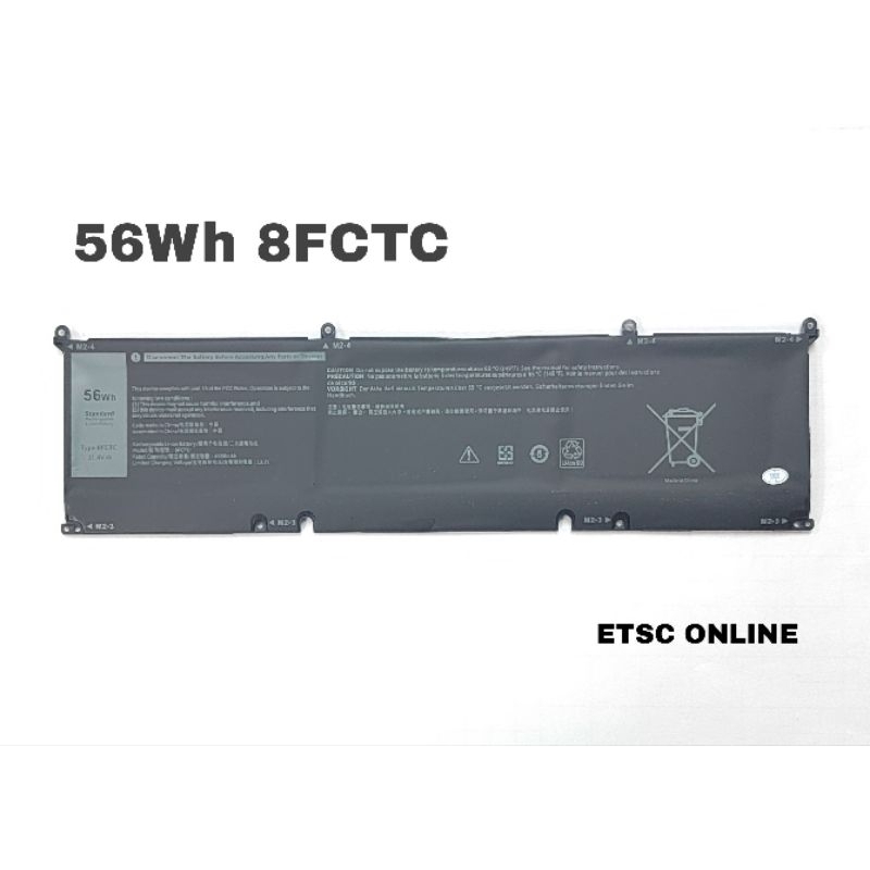 New Battery Dell 56Wh 8FCTC For XPS 15 9500 P8P1P DVG8M Series | Shopee ...